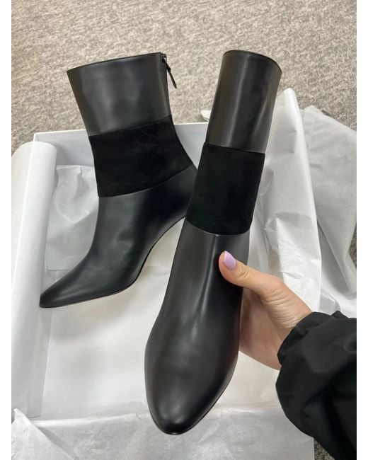 Manolo Blahnik Logo Boots in Black | Lyst