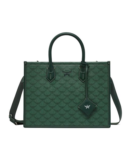 MCM Himmel Loretos Medium Shoulder Bag in Green | Lyst
