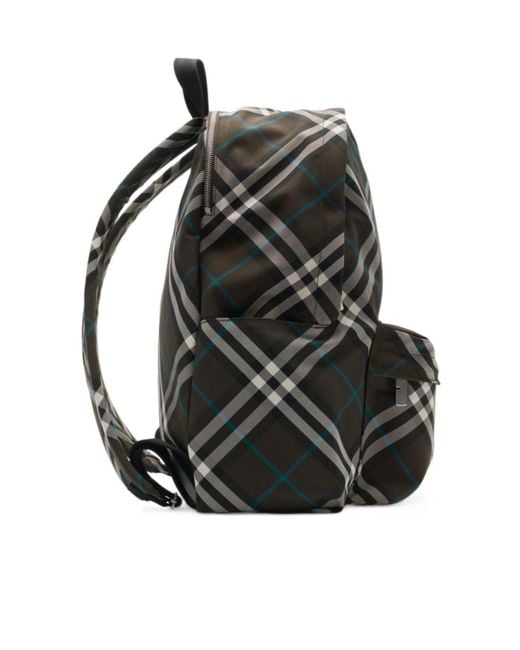 Burberry Vintage Check Backpack in Black for Men | Lyst