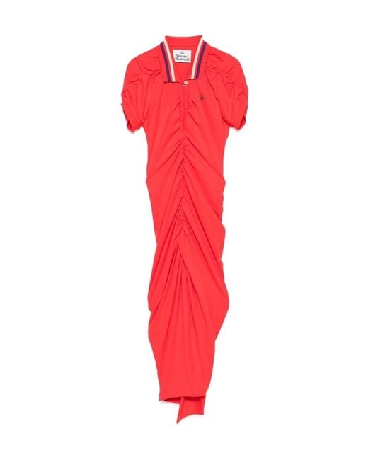 Vivienne Westwood Pulling Midi Dress in Red | Lyst