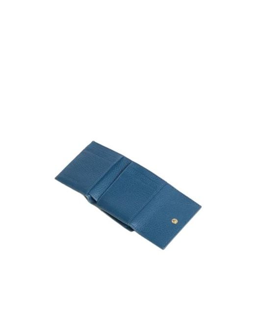 Coccinelle Logo Lettering Tri-Fold Wallet in Blue | Lyst UK