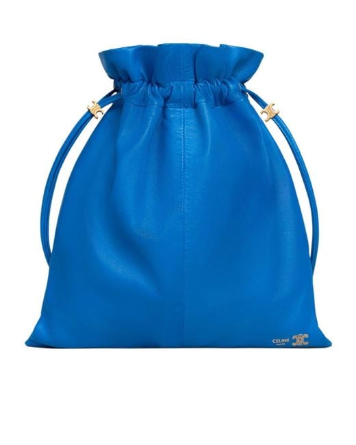 Celine Small Crystal Pouch in Blue | Lyst