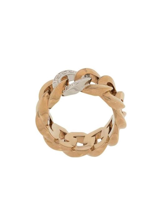 Versace Medusa Two-Tone Chain Ring in Metallic for Men | Lyst