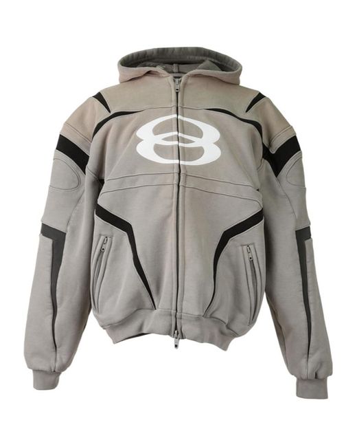 Balenciaga Unity Sports Icon Panelled Zip-Up Hoodie in Gray for Men | Lyst