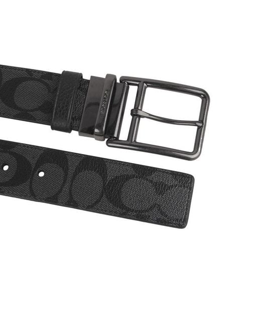 COACH Logo Belt in Gray for Men | Lyst