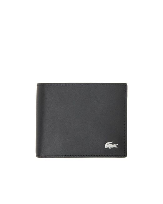 Lacoste Logo Double Fold Wallet in Gray for Men | Lyst