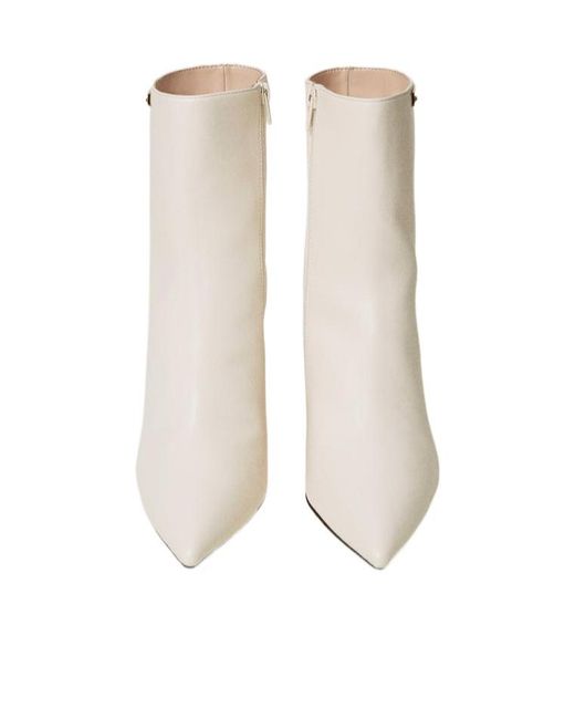 Twin Set Logo Wedge Ankle Boots in White | Lyst