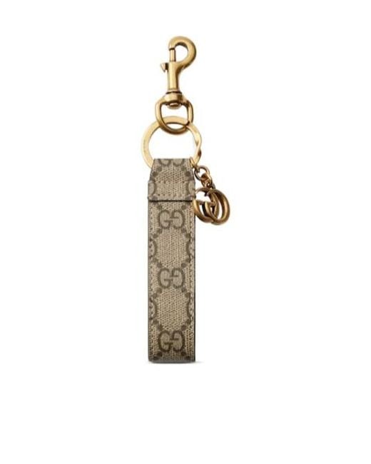 Gucci Ophidia Keychain With Hook Closure in Metallic | Lyst