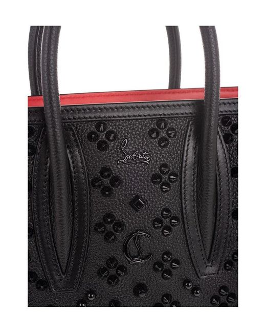 Christian Louboutin Mini Paloma Studded Tote in Black | Lyst