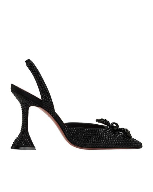 AMINA MUADDI Rosie Crystal High Heels in Black | Lyst