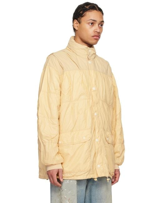 Our Legacy Exhaust Panelled Puffer Jacket in Natural for Men | Lyst