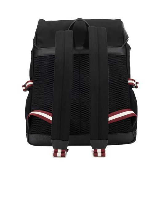 Bally Classic Striped Backpack in Black for Men | Lyst