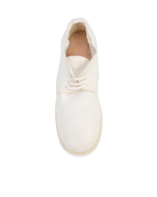 Guidi Logo Derby Shoes in White | Lyst