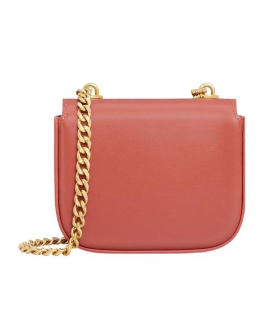 Celine Mini Chain Claude Chain Mini Bag in Red | Lyst