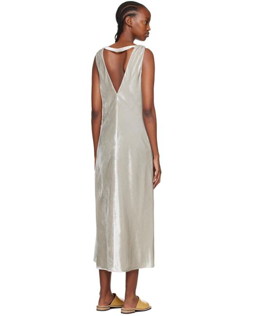 Vince Logo Dress in White | Lyst