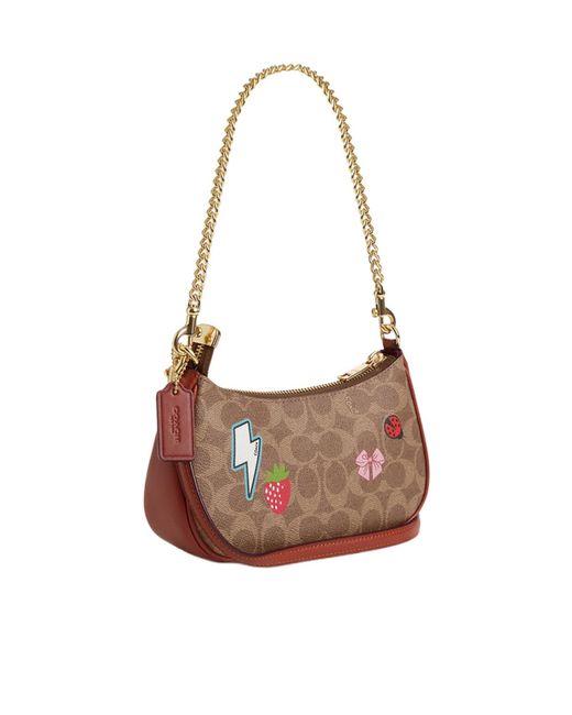 COACH Detachable Shoulder Strap Shoulder Bag in White | Lyst