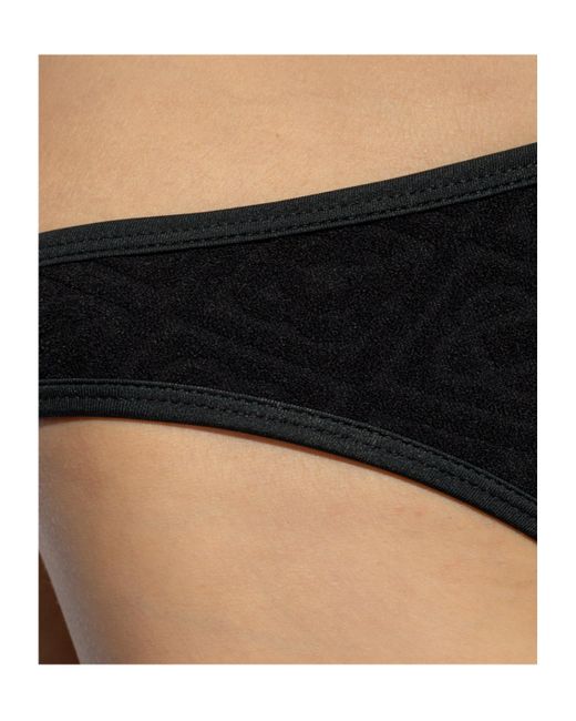 CASABLANCA Triangle Bikini Bottoms in Black | Lyst