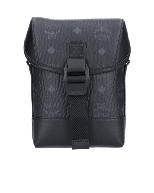 MCM N/S Arena Monogram Printed Shoulder Bag in Gray | Lyst