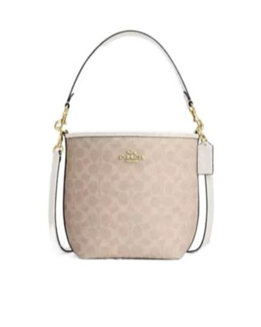 COACH City'S Iconic Canvas Shoulder Bag in Natural | Lyst