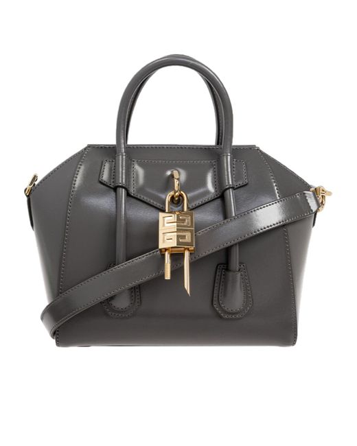 Givenchy Mini Antigona Lock Soft Tote Bag in Black | Lyst
