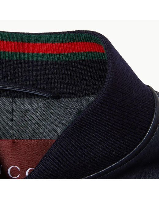 Gucci Logo Embroidered Zip-Up Jacket in Black for Men | Lyst