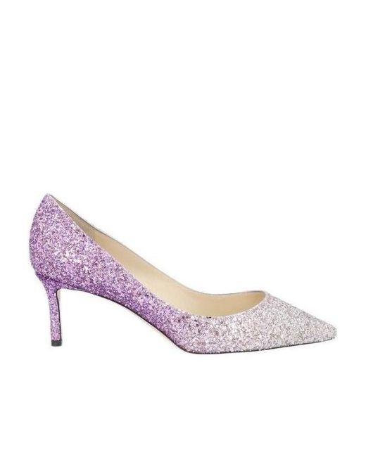 Jimmy Choo Sequin Design High Heels in Pink | Lyst