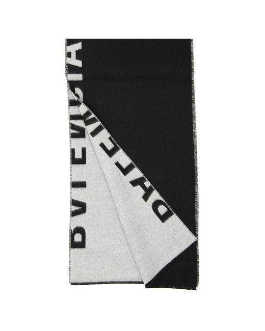 Balenciaga Logo Pattern Scarf in Black for Men | Lyst