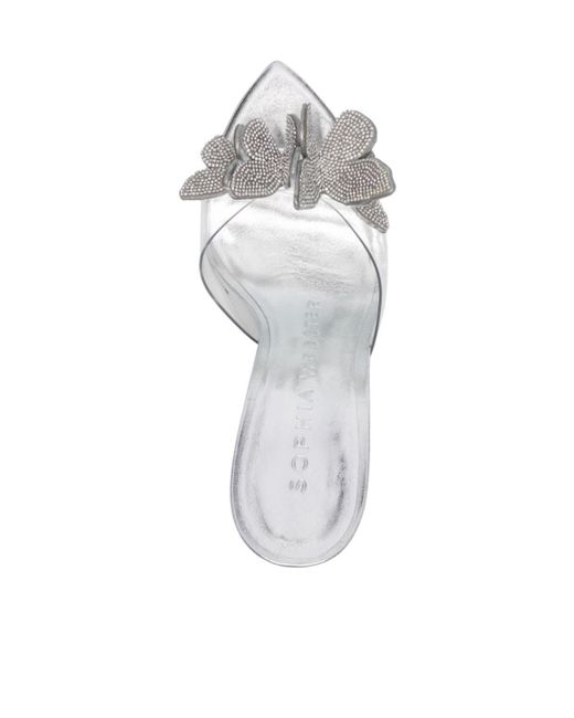 Sophia Webster High-Heeled Sandal With Crystal Ornaments in White | Lyst
