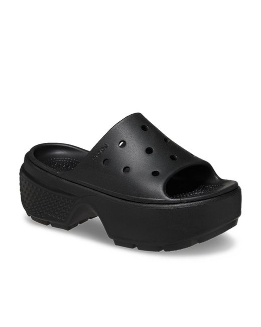 Crocs™ Open-Toed Slippers in Black for Men | Lyst