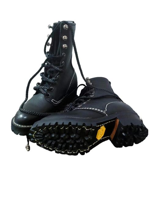 Chrome Hearts X Wesco Strap-Up Martin Boots in Blue | Lyst