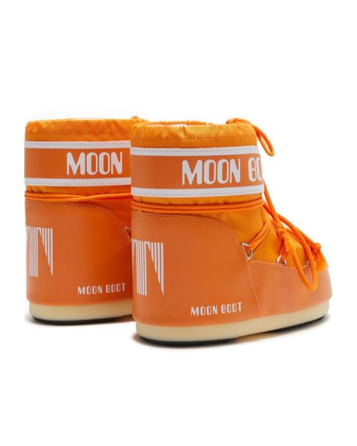 Moon Boot Logo Boots in Orange for Men | Lyst