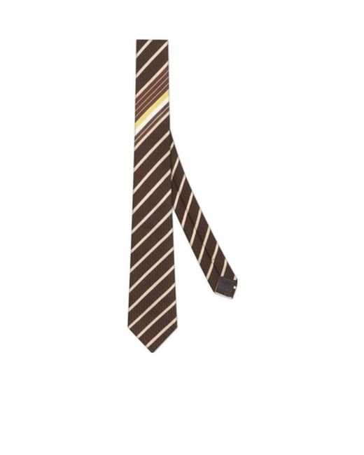 Fendi Ff Logo Tie in White for Men | Lyst