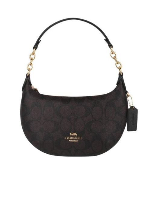 COACH Mini Payton Shoulder Bag in Black | Lyst