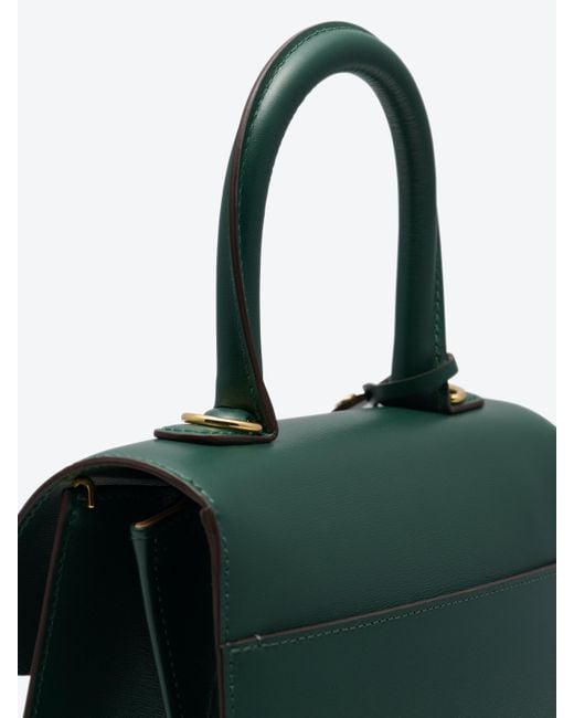 Delvaux Box Logo Shoulder Bag in Green | Lyst
