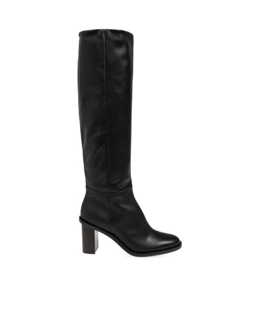 Max Mara Round-Head Boots in Black | Lyst