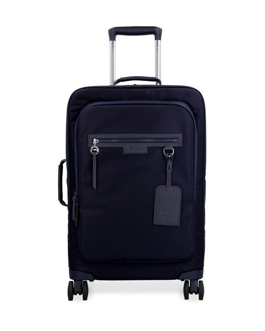 Longchamp Dark Logo Logo Trolley Case in Blue for Men | Lyst