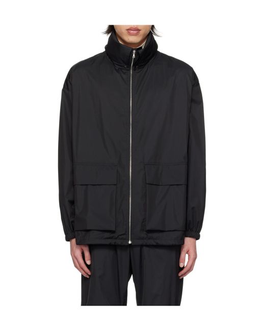 AURALEE Concealed-Hood Cargo Jacket in Black for Men | Lyst