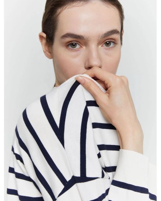 iBlues Striped Sweater in White | Lyst