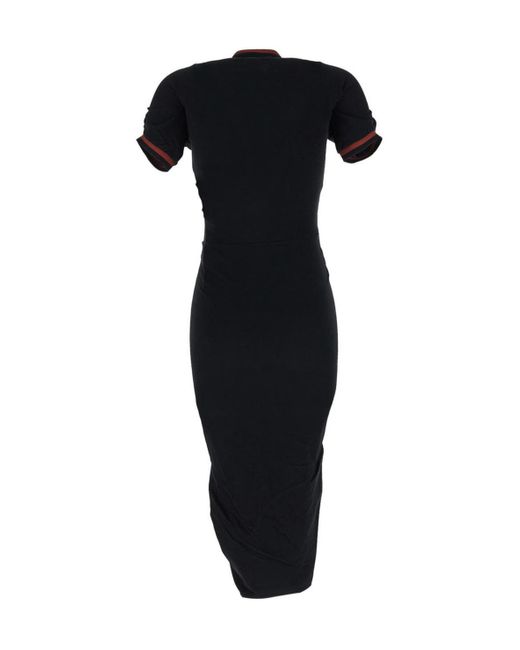 Vivienne Westwood Pulling Piqué-Weave Dress in Black | Lyst