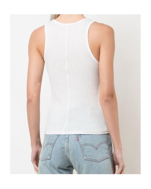 Wardrobe NYC Ribbed Vest in White | Lyst
