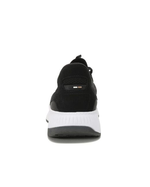 BOSS Logo Round Head Low Upper Board Shoes in Black for Men | Lyst