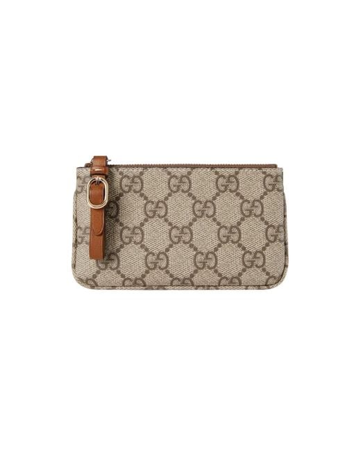 Gucci Gg Emblem Key Bag in White | Lyst