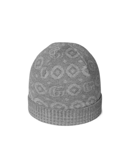 Gucci Double G Cotton Beanie in Gray | Lyst