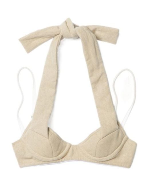 Jacquemus Double Neck Bra in Natural | Lyst
