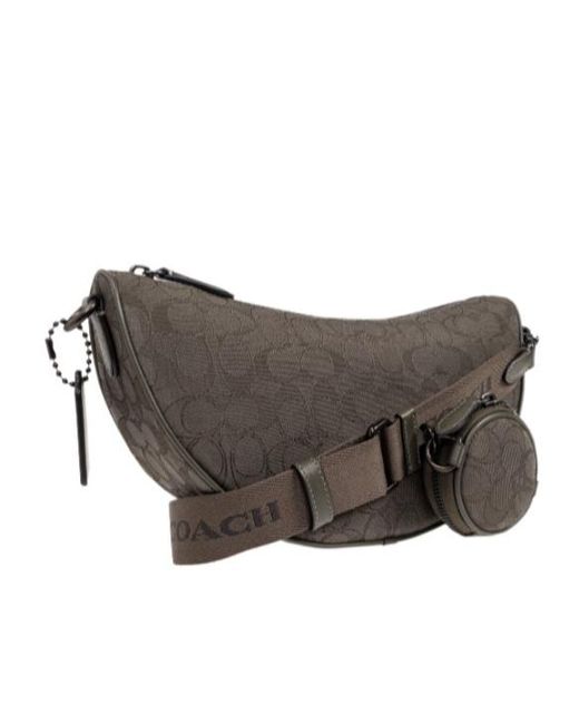 COACH Zipper Shoulder Bag in Gray for Men | Lyst