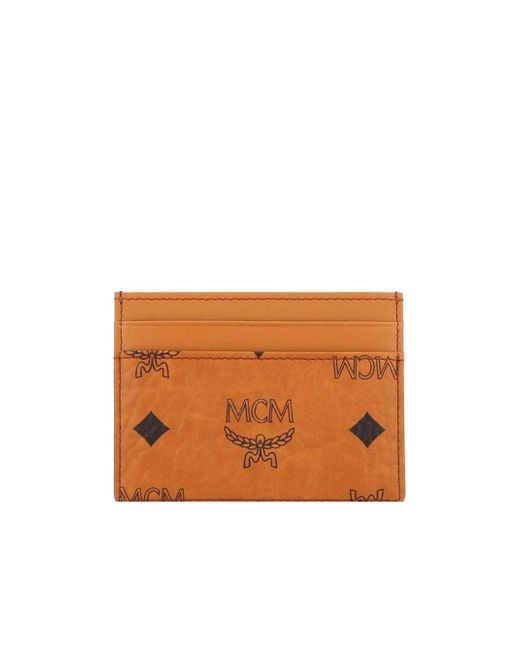 MCM Logo Stamp Card Package in Orange | Lyst