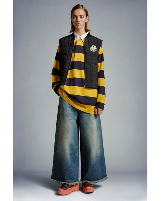 Moncler X Palm Angels Vest Logo Down Jacket in Black for Men | Lyst