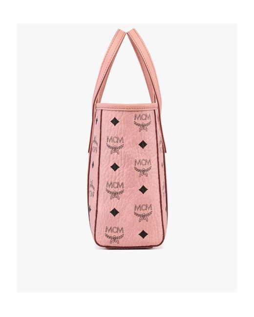 MCM Mini Pattern Tote Bag in Pink | Lyst