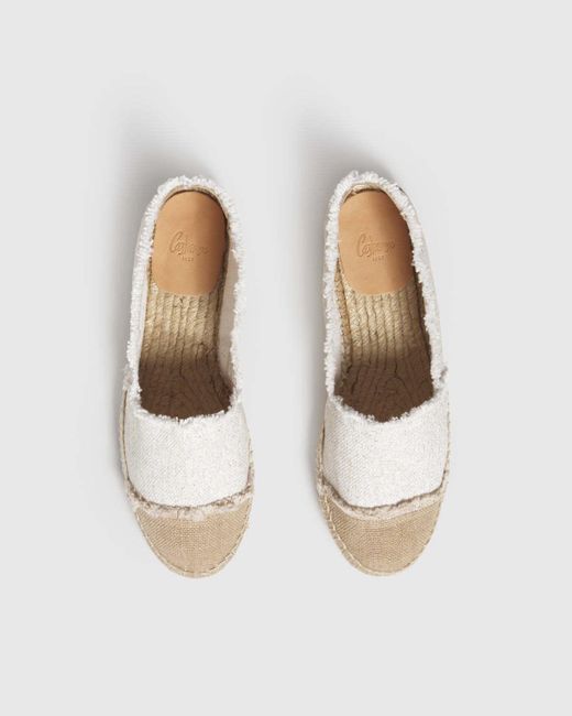 Castañer Logo Flats in White | Lyst