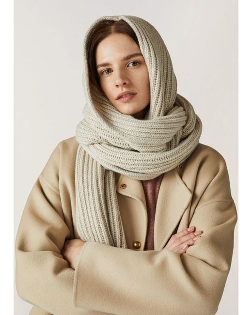 Loro Piana Darwin Cashmere Hood Scarf in Gray | Lyst